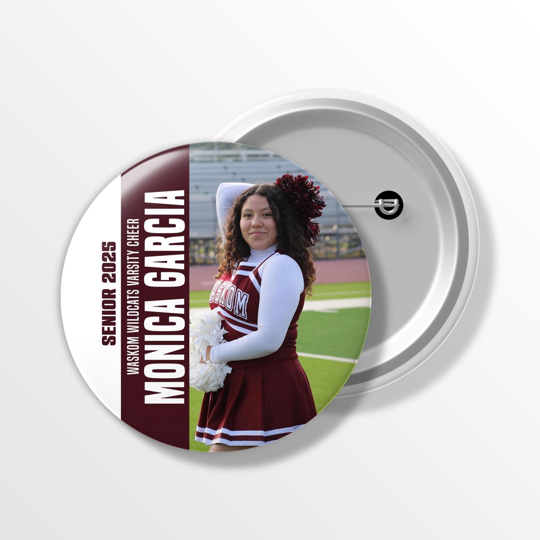 Sports Team Spirit Buttons | Personalized Button | Senior Night | High ...