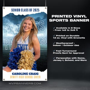 Custom Printed Sports Banner | Yard Sign | Photo Print | Senior Night ...