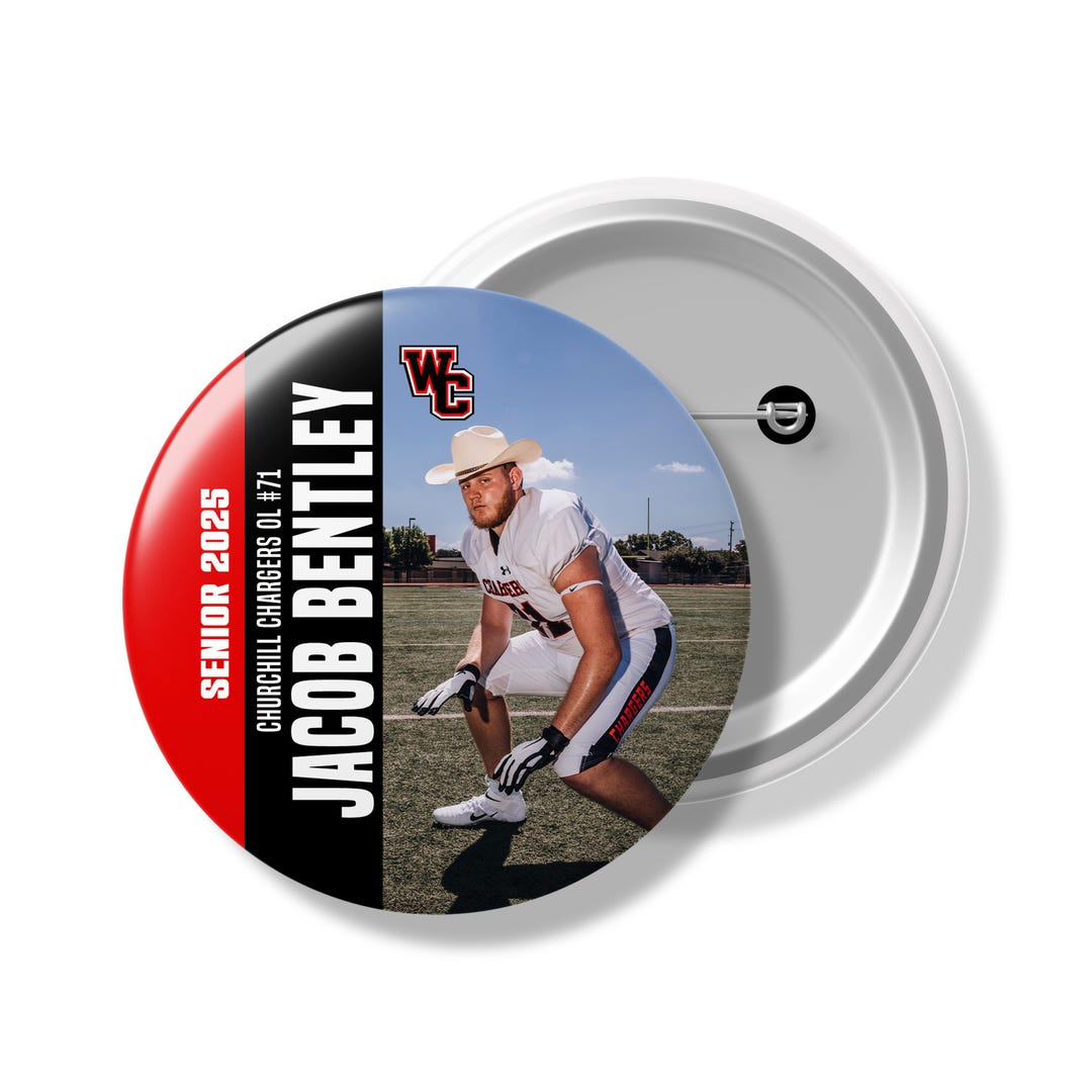 Sports Team Spirit Buttons | Personalized Button | Senior Night | High ...
