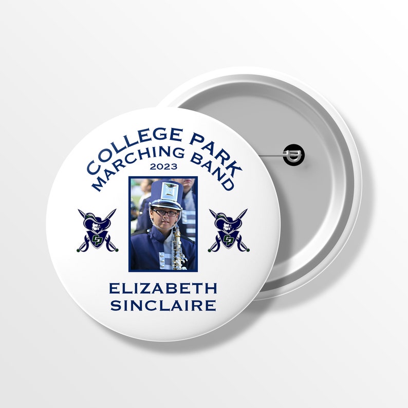 Sports Team Spirit Buttons Personalized Button Senior Night High School ...