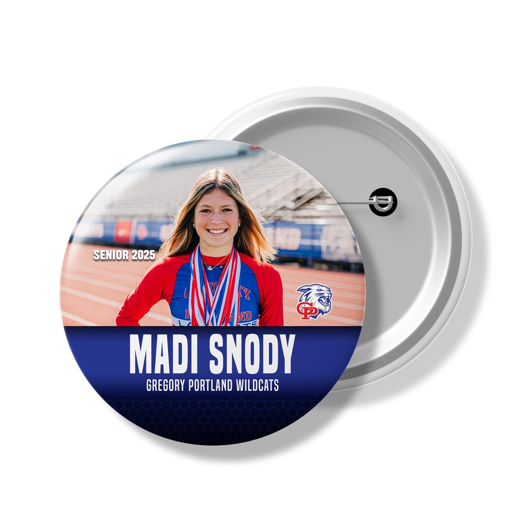 Sports Team Spirit Buttons | Personalized Button | Senior Night | High ...