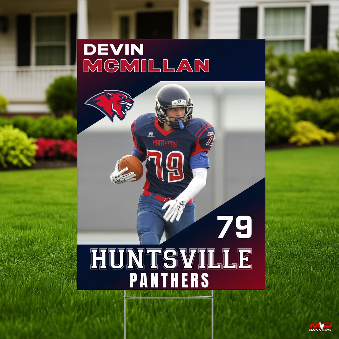 Printed Sports Yard Sign | Personalized Team and Individual Banners ...