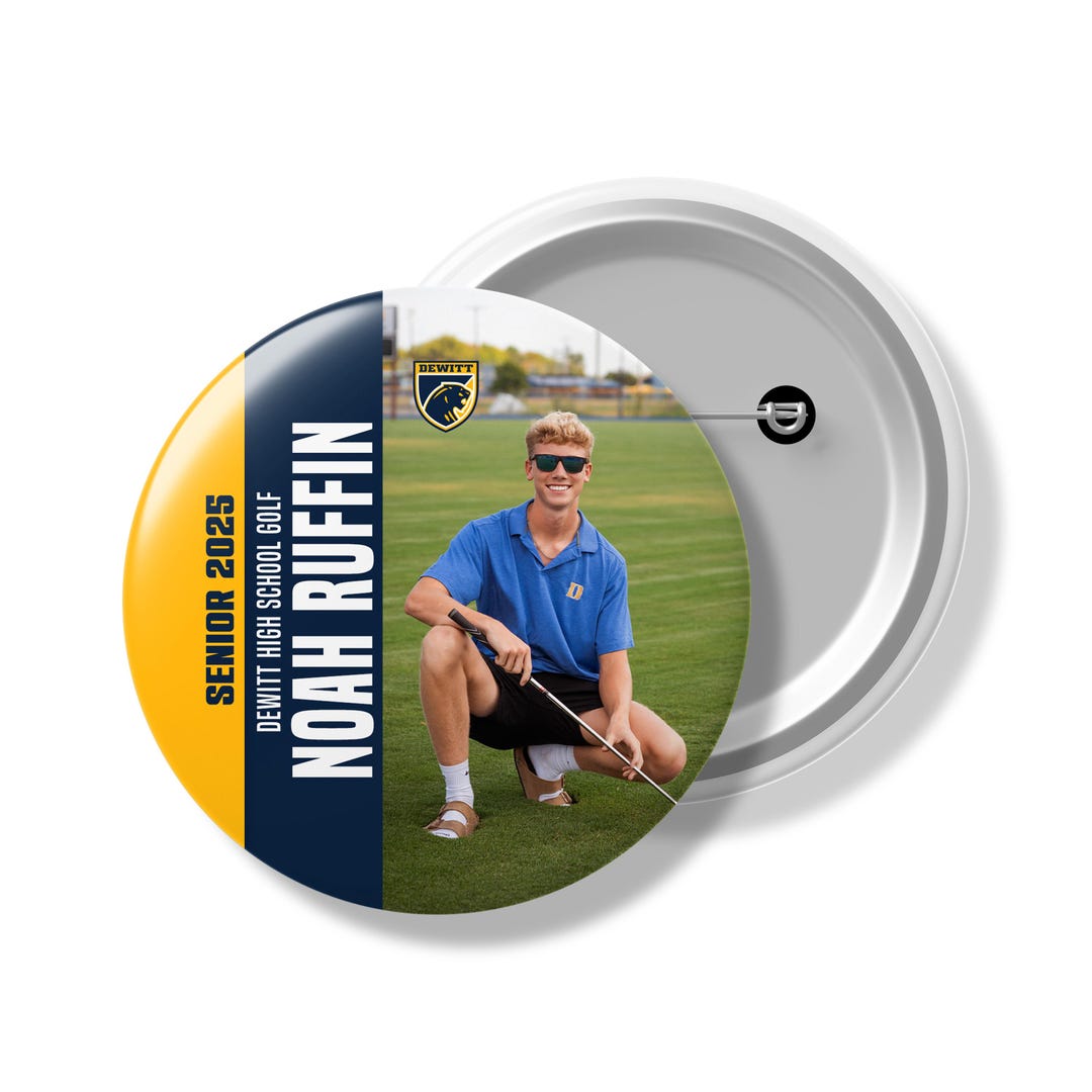 Sports Team Spirit Buttons | Personalized Button | Senior Night | High ...