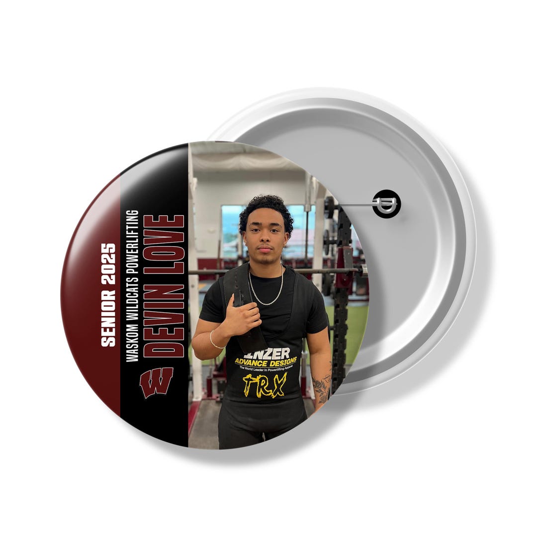 Sports Team Spirit Buttons | Personalized Button | Senior Night | High ...
