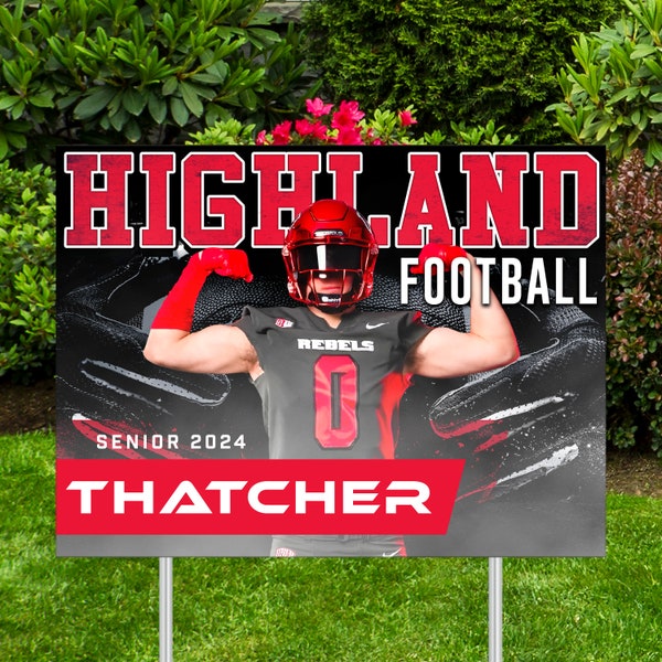 Football Team Yard Sign - Etsy