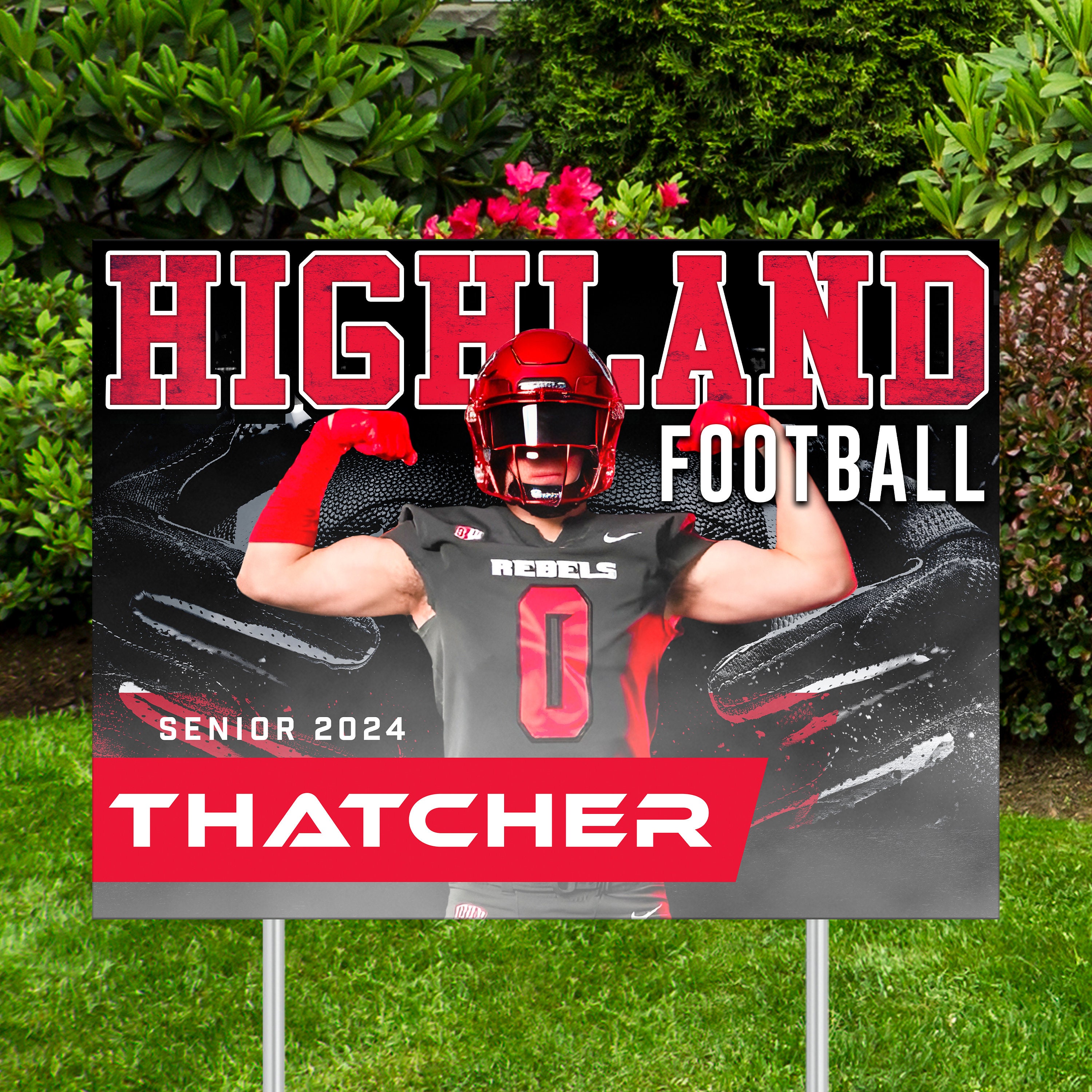Printed Sports Yard Sign Personalized Team and Individual Banners ...