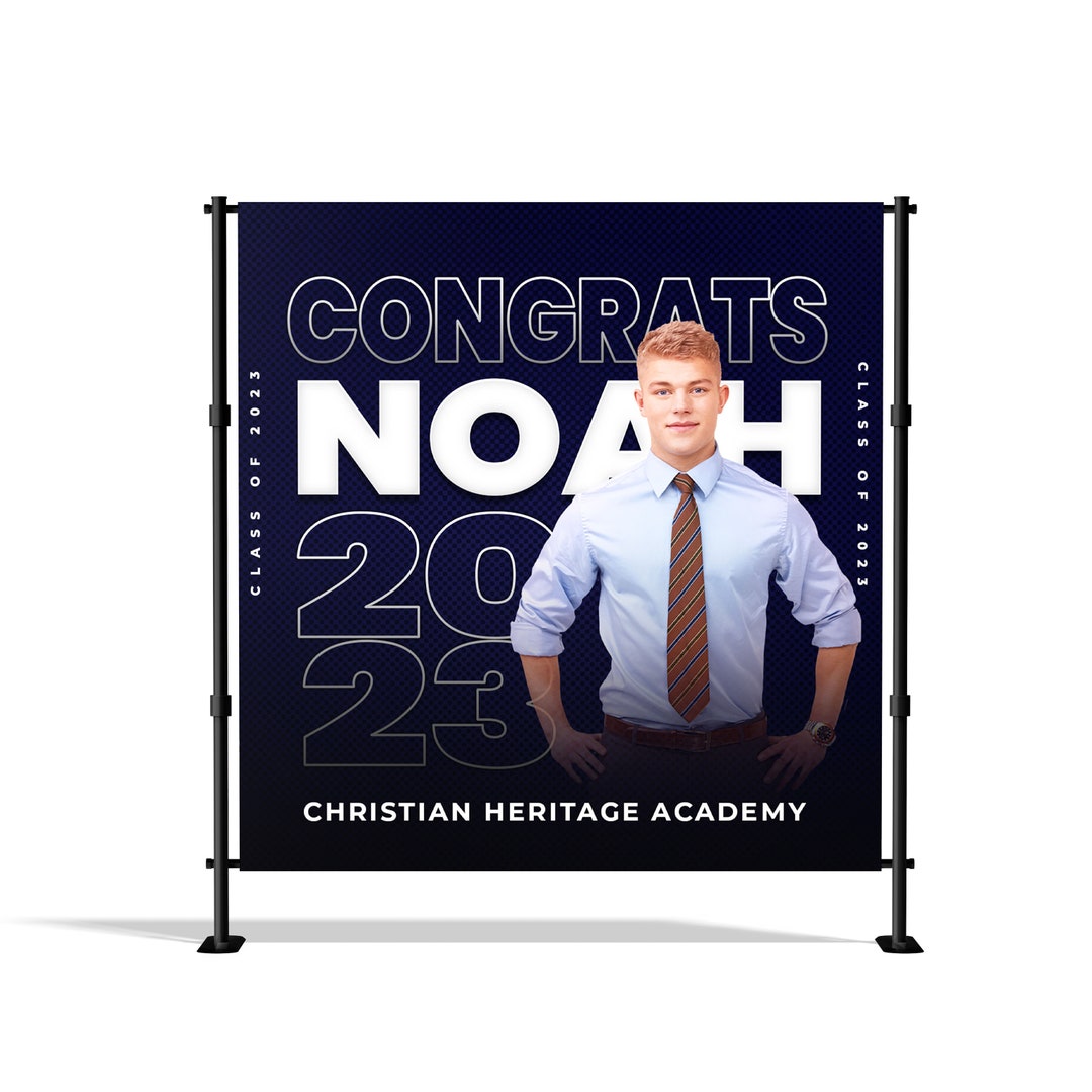 Custom 6x8 FEET Photography Backdrop Graduation Media Step and Repeat ...