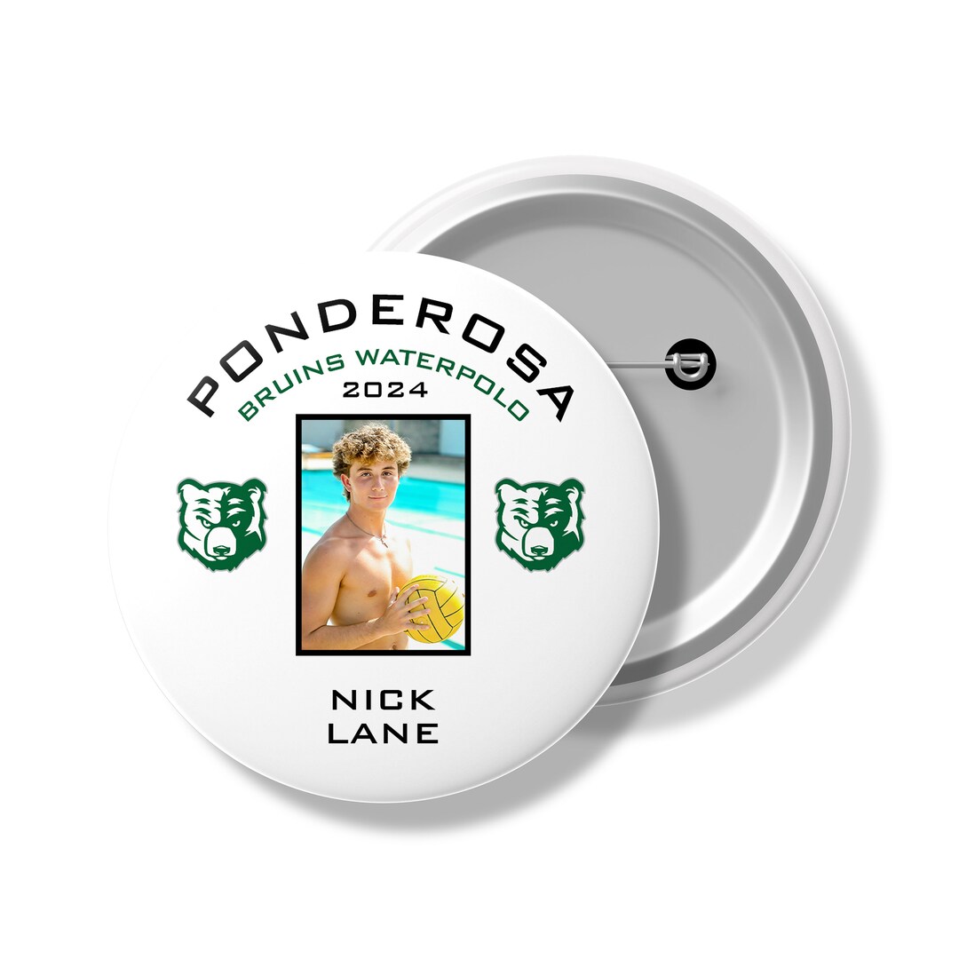 Sports Team Spirit Buttons | Personalized Button | Senior Night | High ...