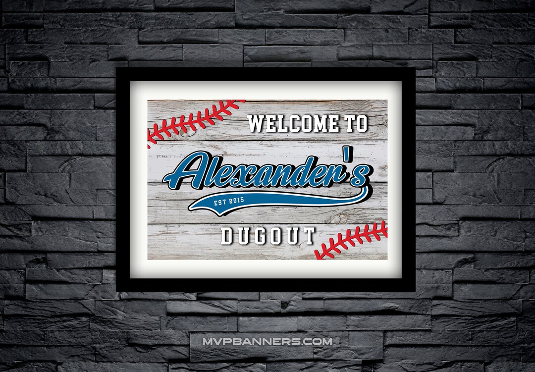 Personalized Welcome to Dugout | Wall Art-framed | Canvas| Poster Print ...