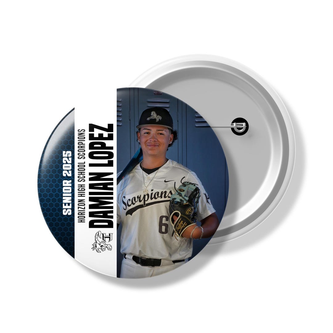 Sports Team Spirit Buttons | Personalized Button | Senior Night | High ...