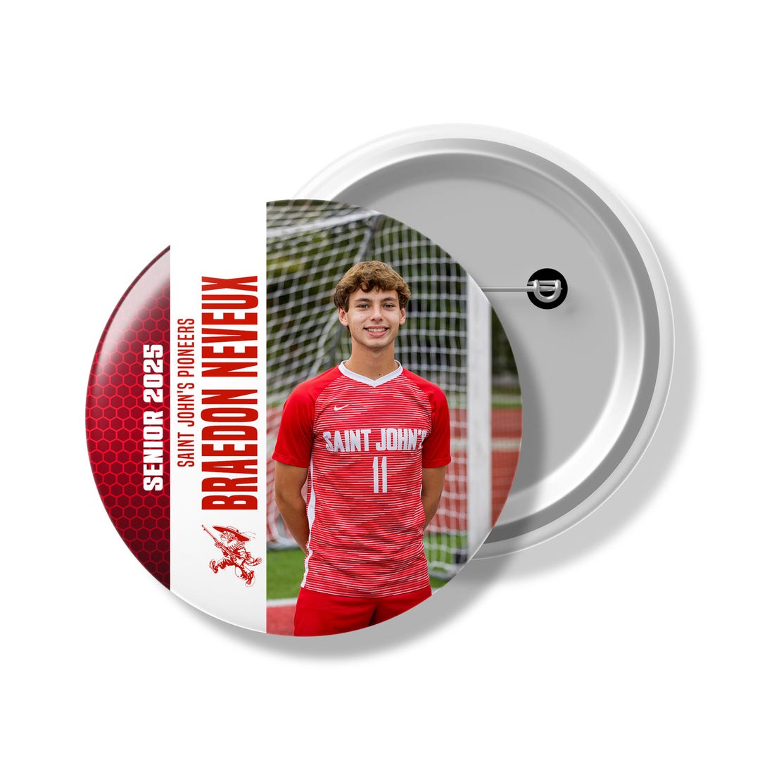 Sports Team Spirit Buttons | Personalized Button | Senior Night | High ...