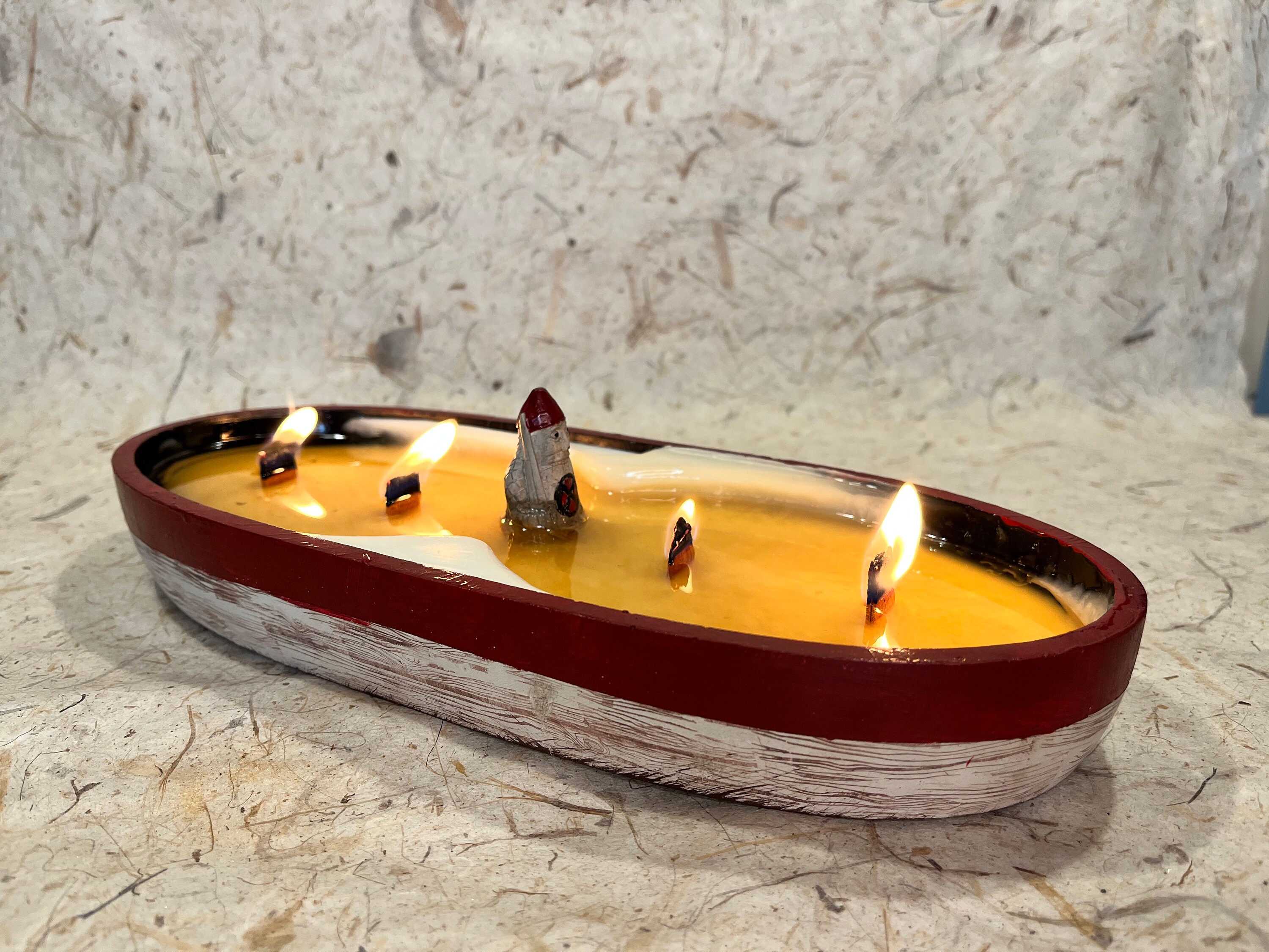 Viking Funeral Boat Candle Tabletop Pyre - Etsy