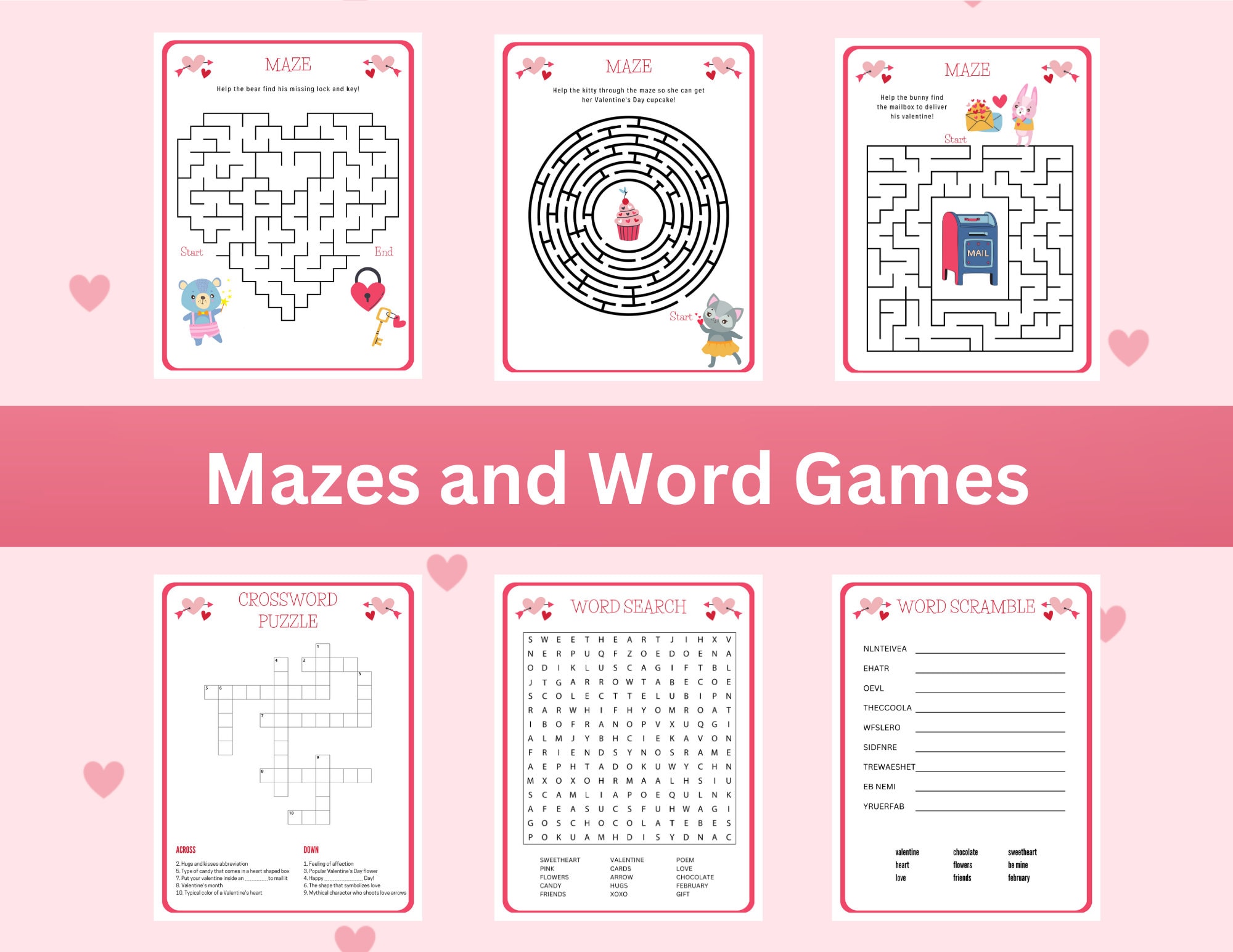 Valentine's Day Activity Printable, Valentines Kids Activities ...