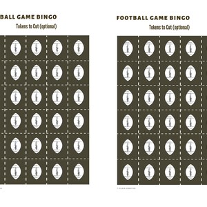 Football Game Bingo PDF, Printable Watch Party Game Big Game Bingo ...