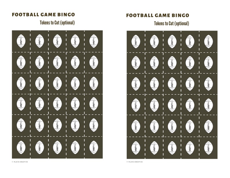 Football Game Bingo PDF, Printable Watch Party Game; Big Game Bingo ...