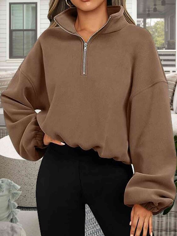 Half-zip collared drop - Gem