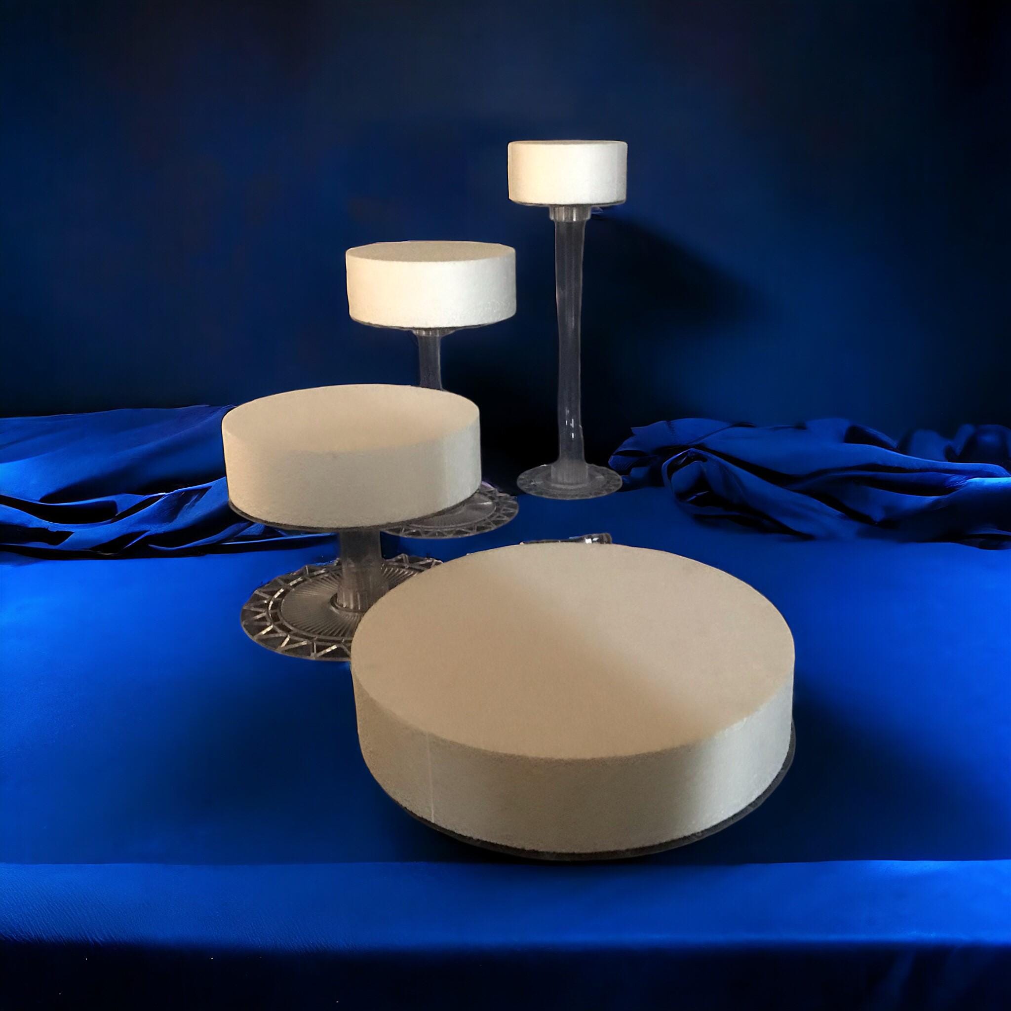 4 Tier Wedding Cake Stand Set - Heavy Duty Round Wedding Cake and ...