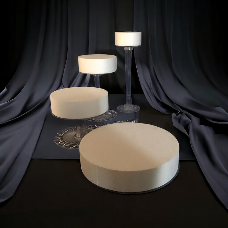 4 Tier Wedding Cake Stand Set - Heavy Duty Round Wedding Cake and ...
