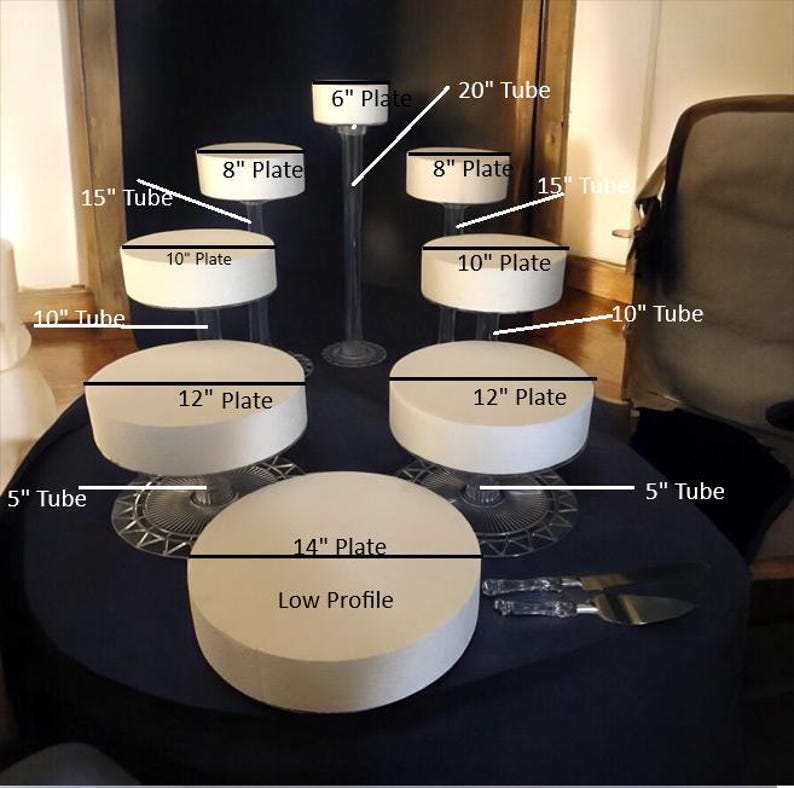 8 Tier Wedding Cake Stand Set - Heavy Duty Round Wedding Cake and ...
