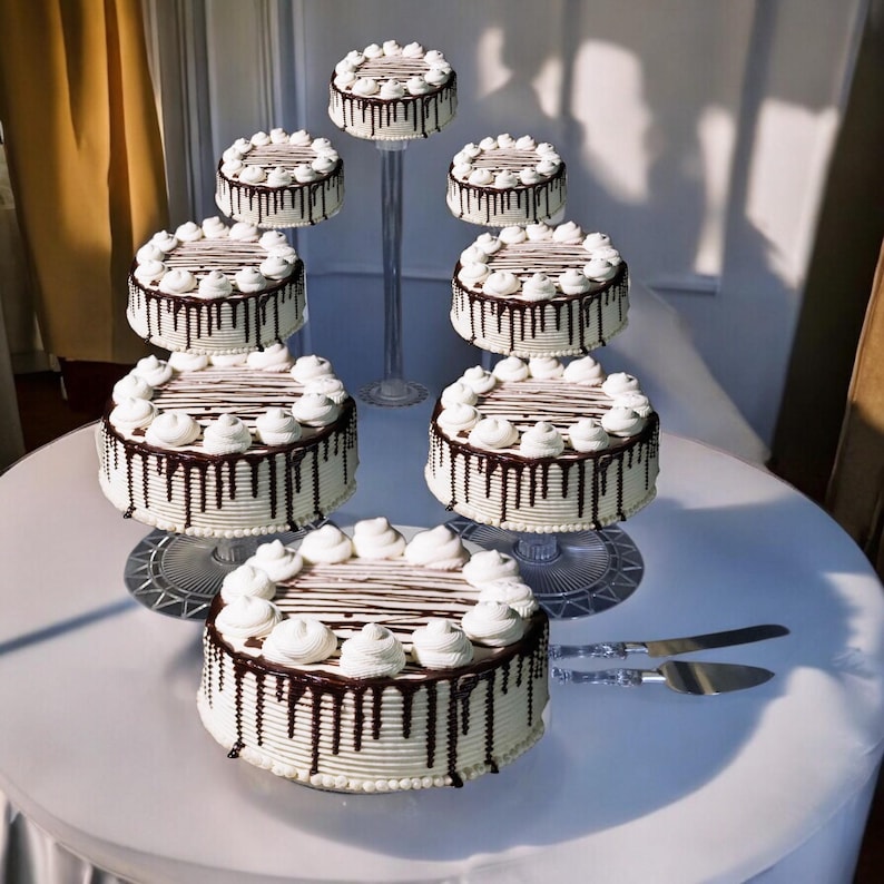 8 Tier Wedding Cake Stand Set - Heavy Duty Round Wedding Cake and ...