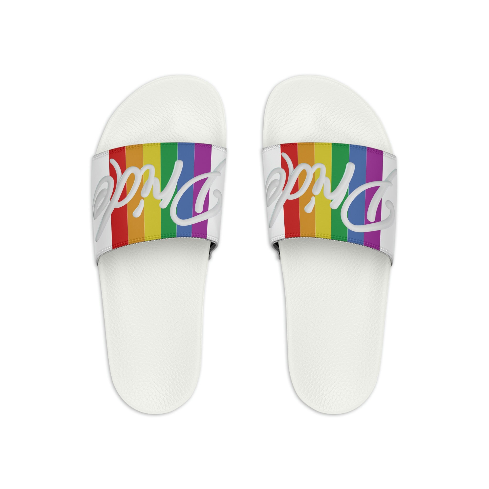 Pride Flag Rainbow Slides | Gay Pride Pocket Shoes | LGBT Pride Jandels ...