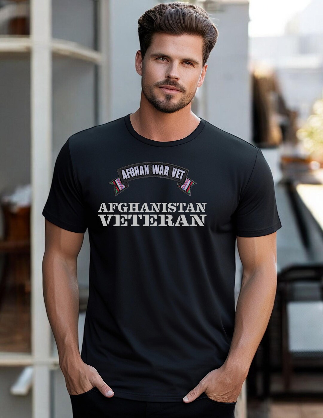 Unisex Black Afghanistan Veteran Soft Tee | Afghan War Vet Shirt ...