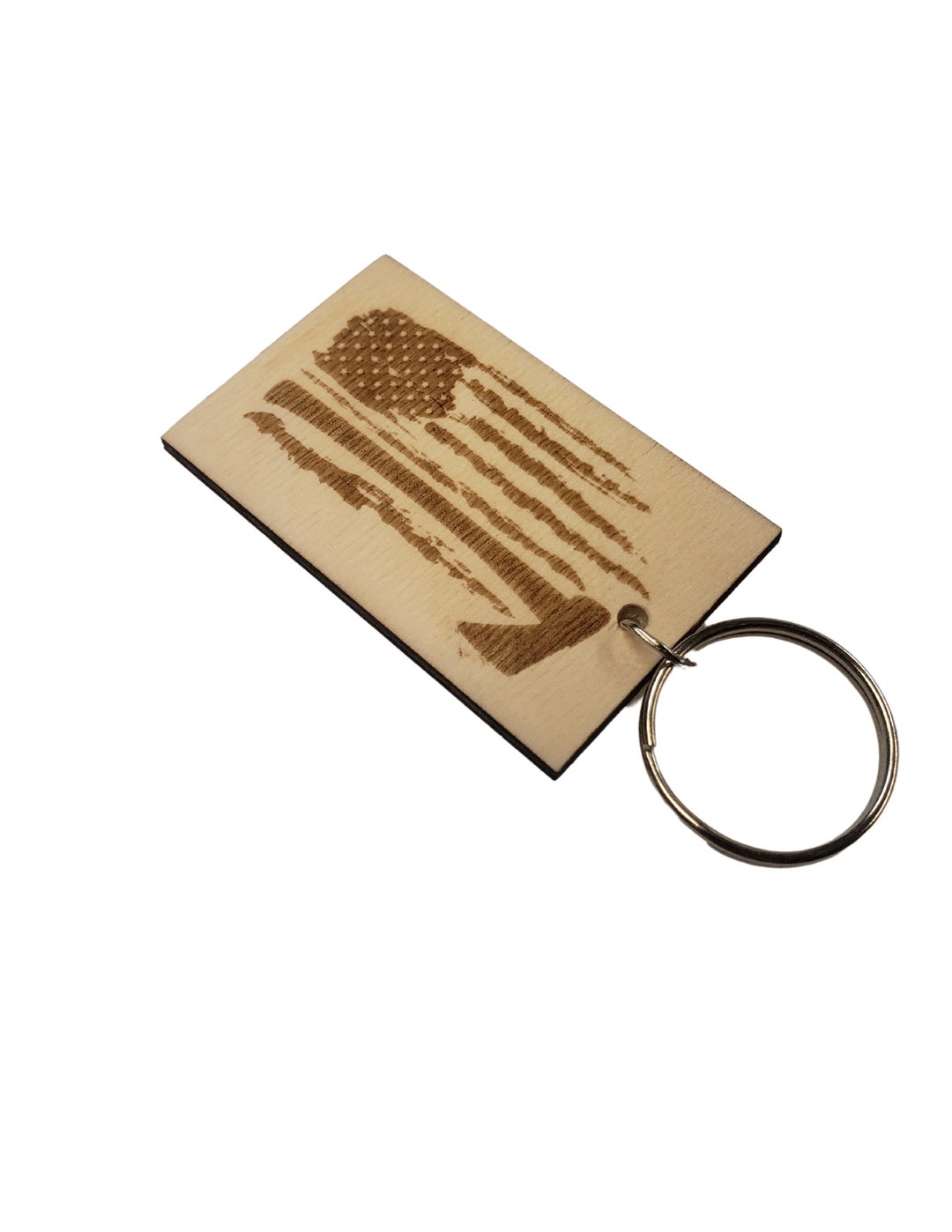 Handmade Wood Firefighter Keychains, Thin Red Line, Axe Keychain ...