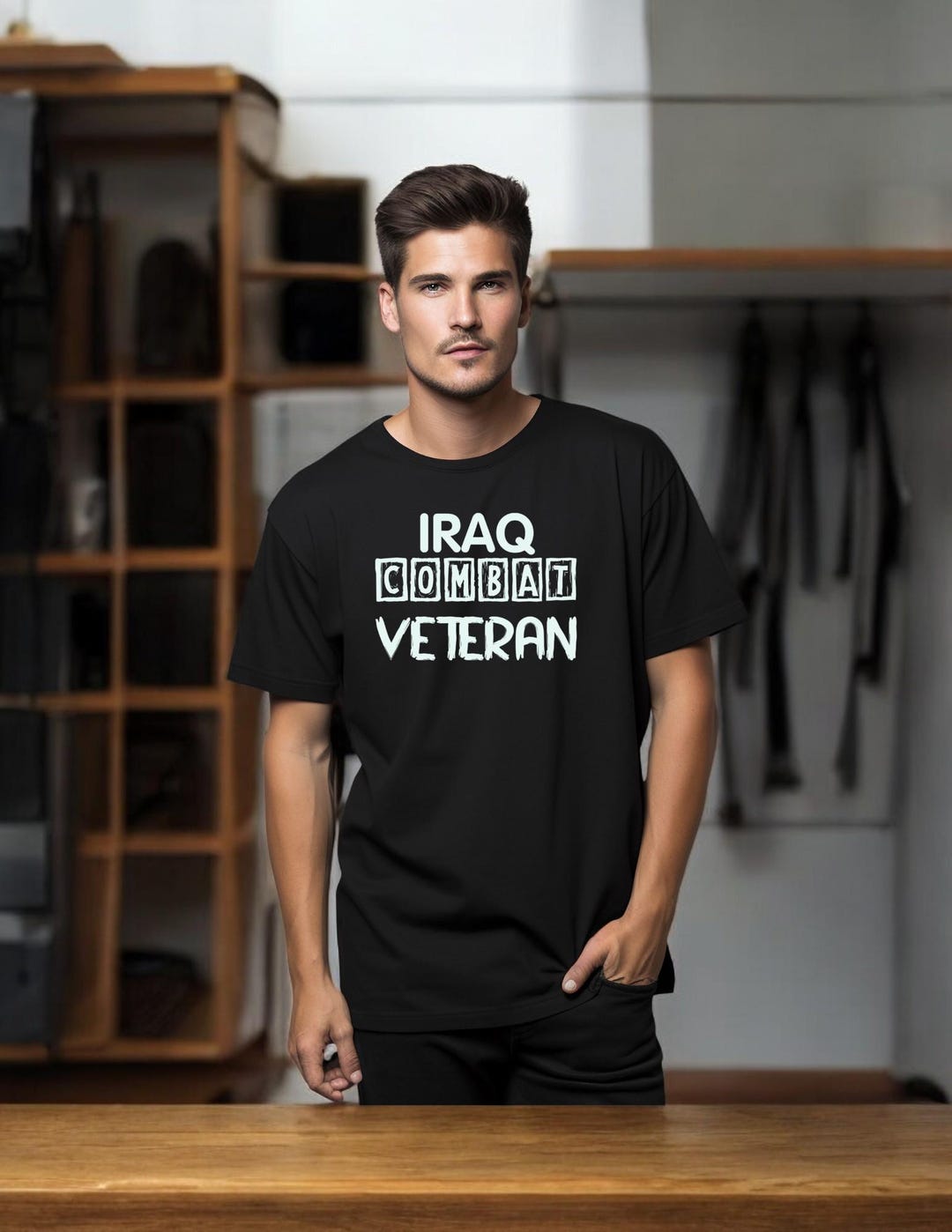 Unisex Iraq Combat Veteran T-shirt – Patriotic Military Shirt, Soft ...