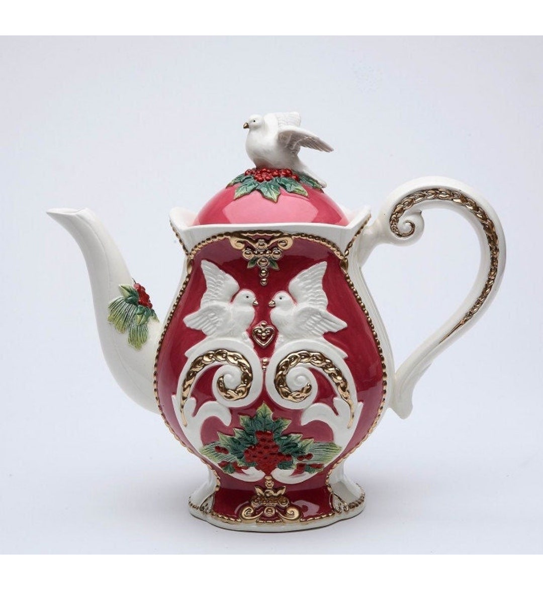 Christmas Fantasy Ceramic Teapot - Etsy