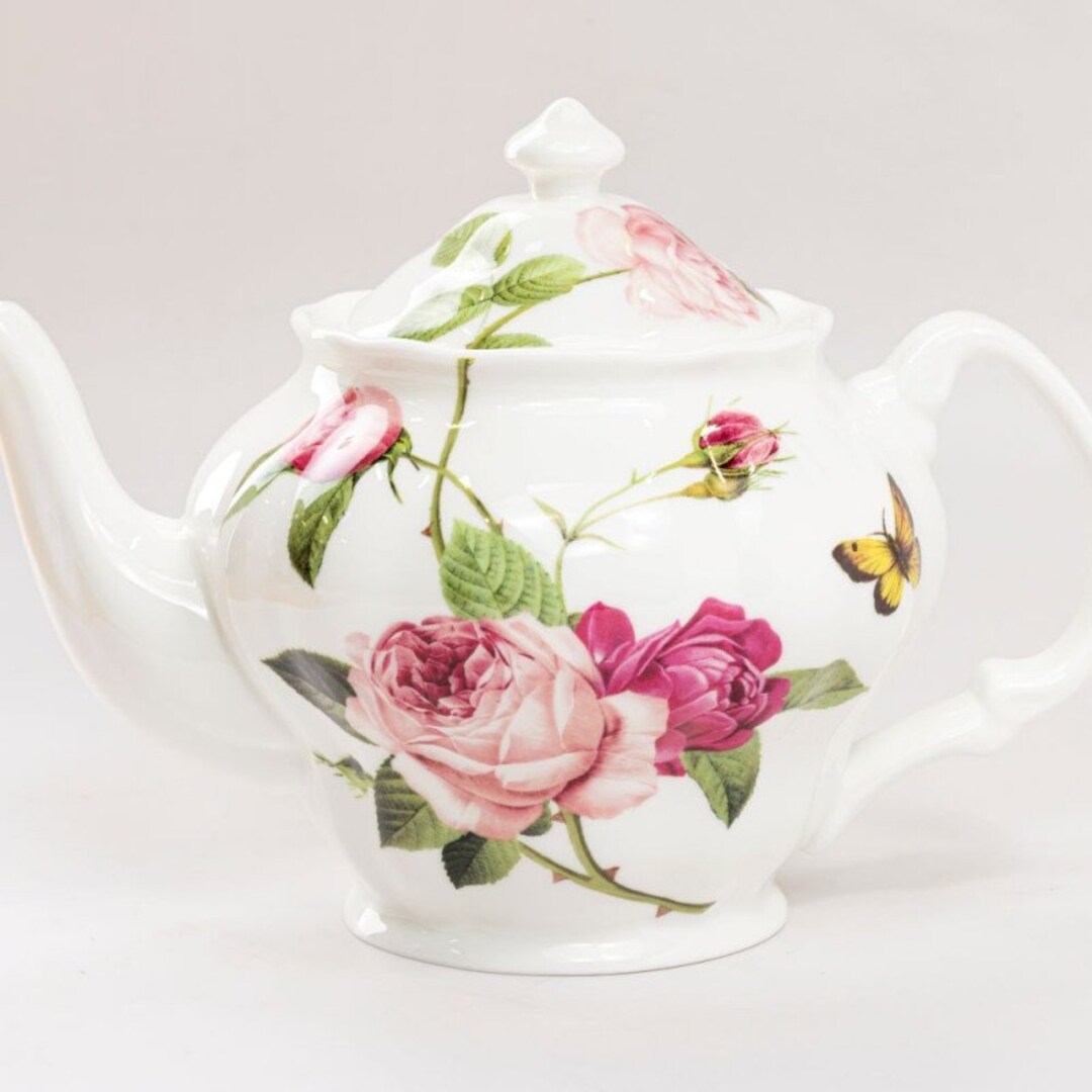 Palace Rose Fine Bone China Teapot, Floral Collectible Tea Pot - Etsy