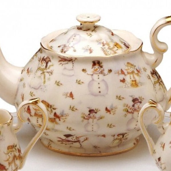 Snowman Teapot - Etsy