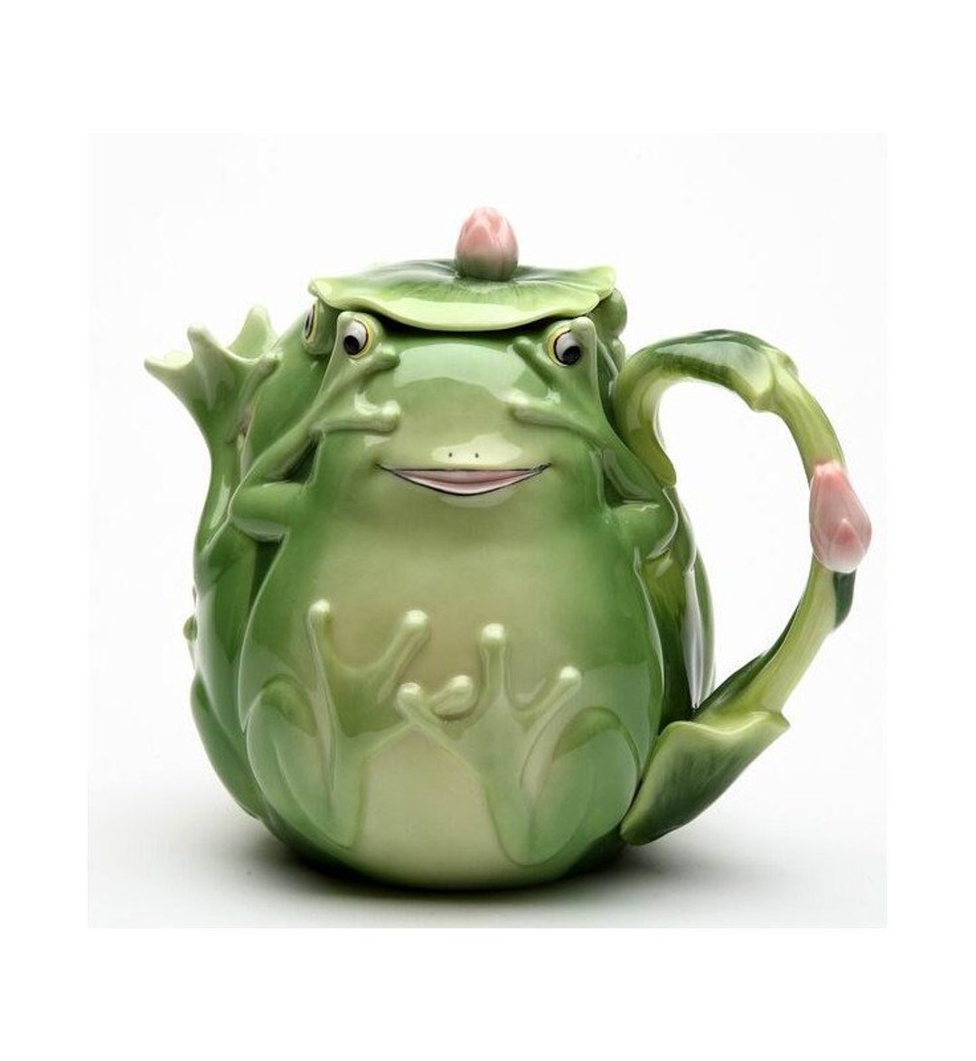 Whimsical Green Frog Teapot, Handcrafted Ceramic Tea Pot, Teapots ...