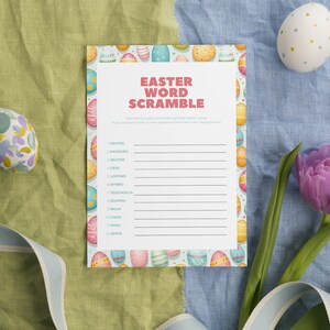 Easter Kids Activity Book, Printable Coloring Page, Puzzle, Word Search ...