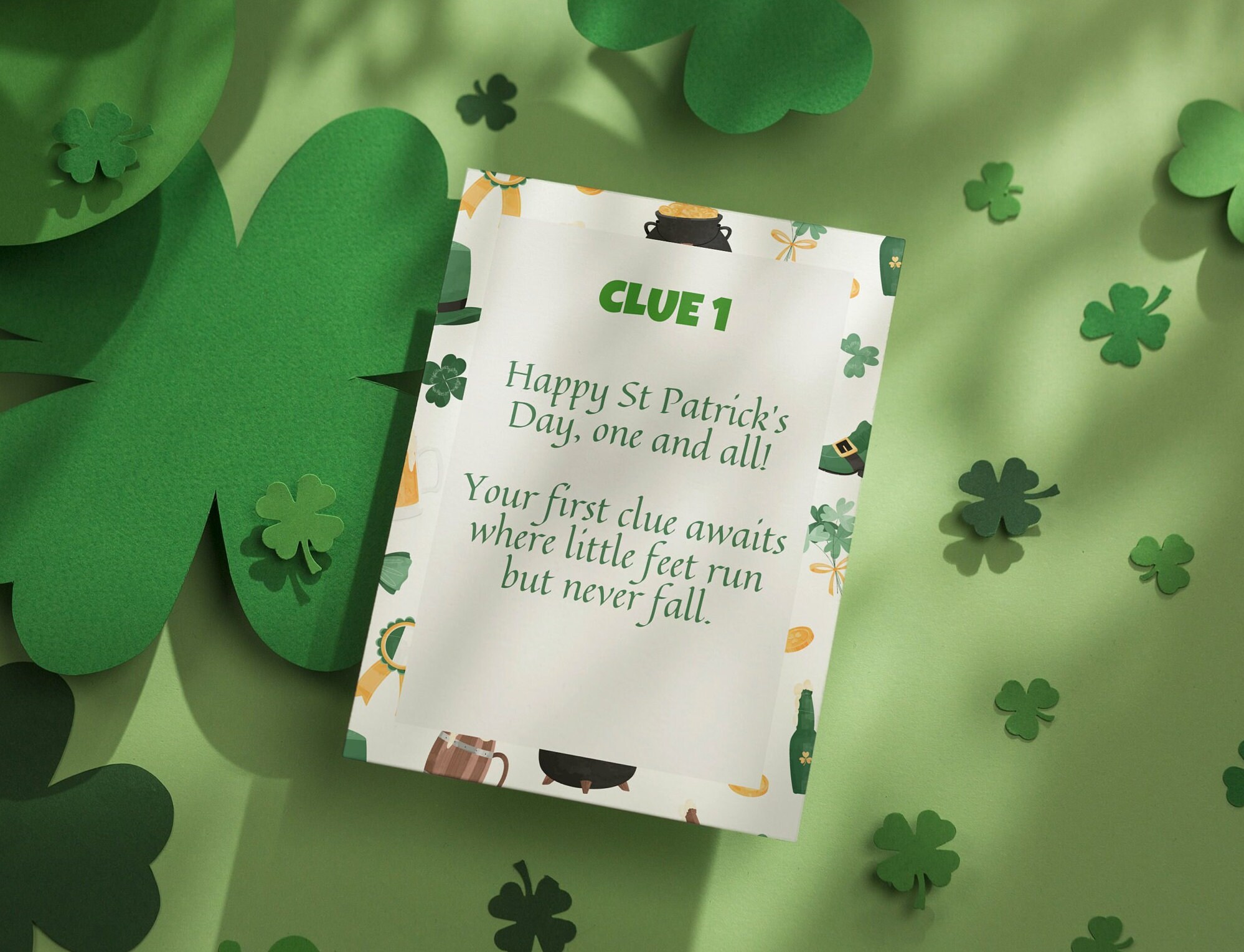 Treasure Hunt Printable for St Patrick's Day, Leprechaun Letter for ...