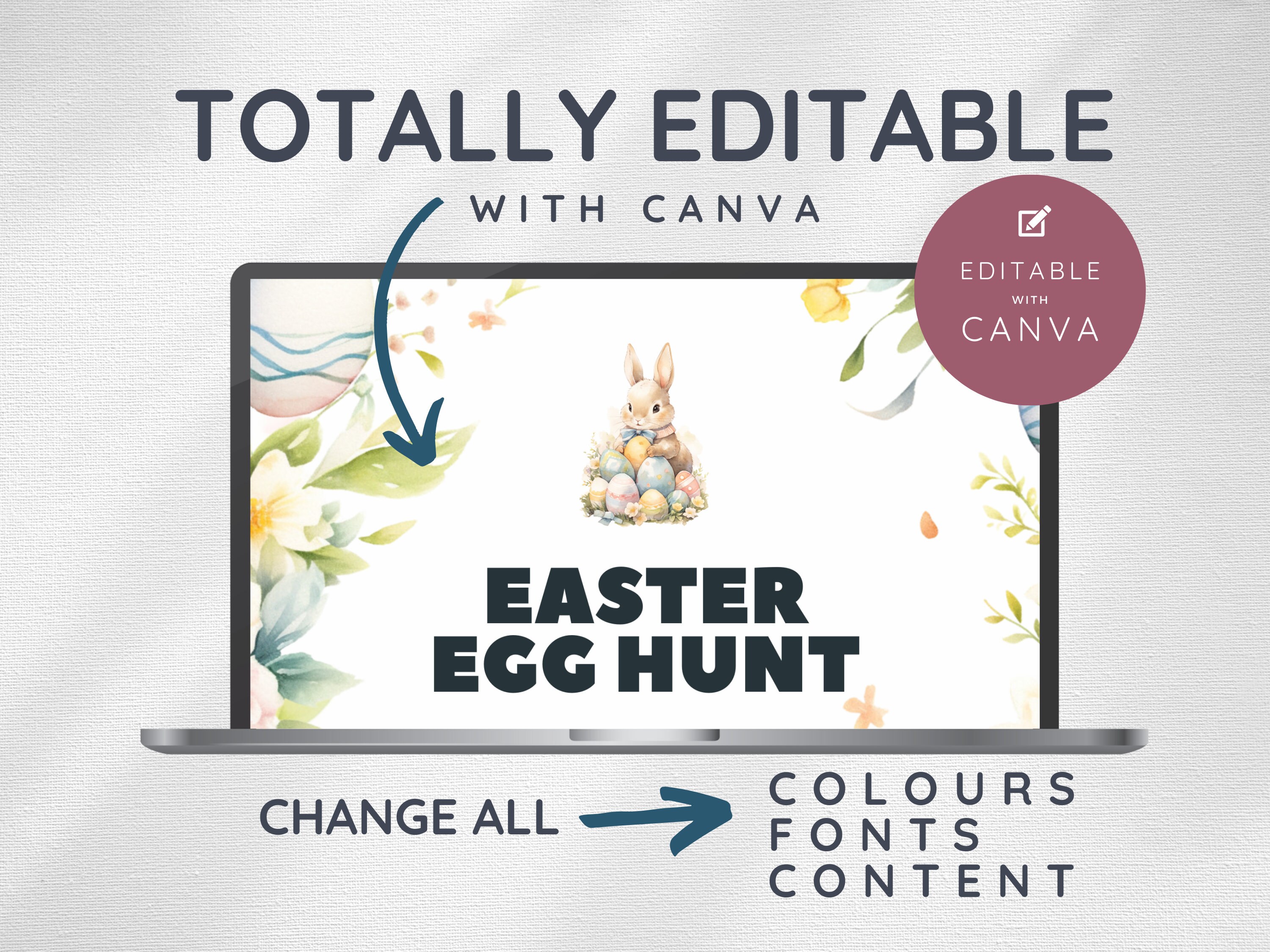 Easter Decor Table Sign Template, Easter Egg Hunt Party Games ...