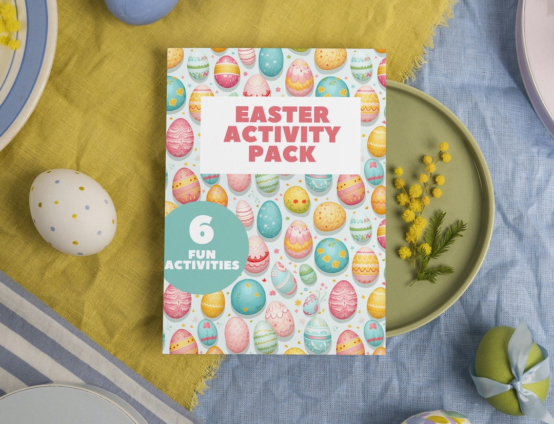 Easter Kids Activity Book, Printable Coloring Page, Puzzle, Word Search ...