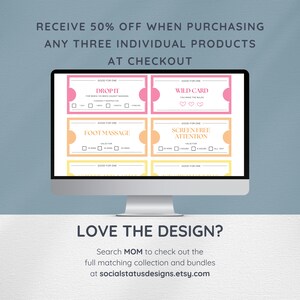 Mothers Day Coupons Template, Last Minute Present for Mom, Love Coupon ...