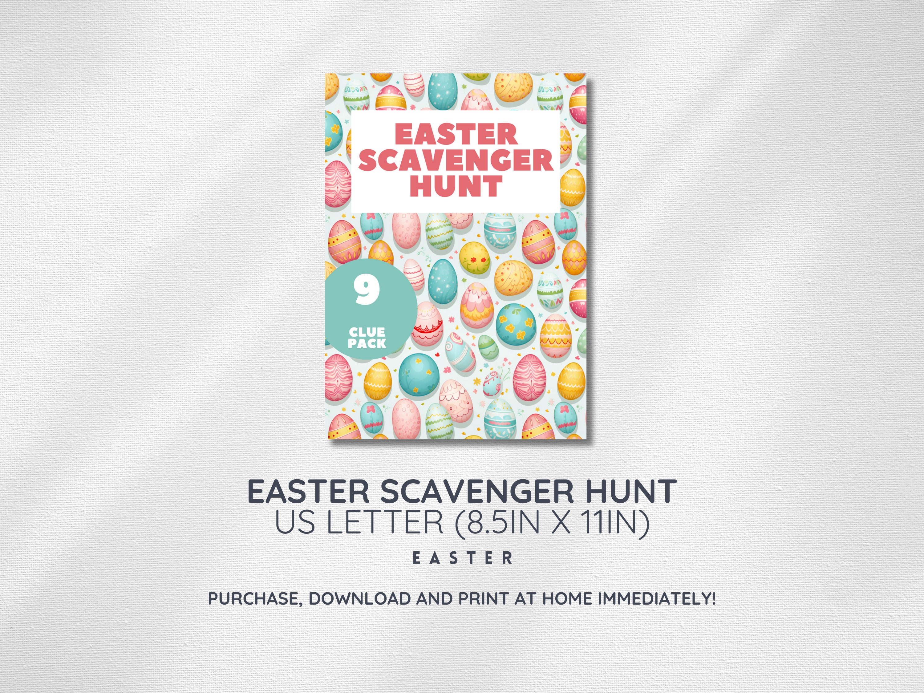 Easter Egg Hunt for Kids Printable, Easter Scavenger Hunt Party Game ...