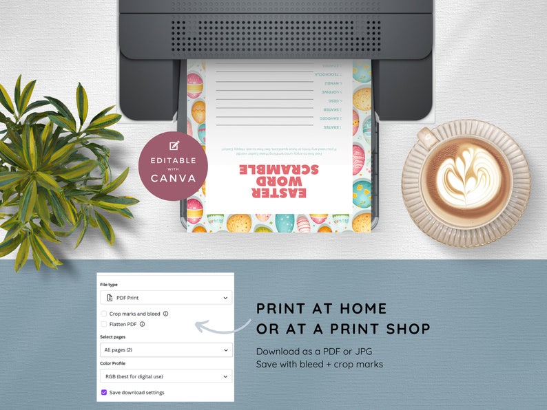 Easter Kids Activity Book, Printable Coloring Page, Puzzle, Word Search ...