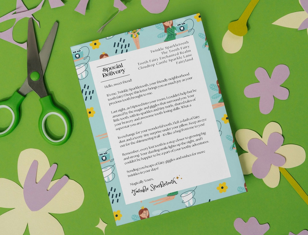 Tooth Fairy Letter, Tooth Fairy Note Printable, First Tooth Keepsake ...