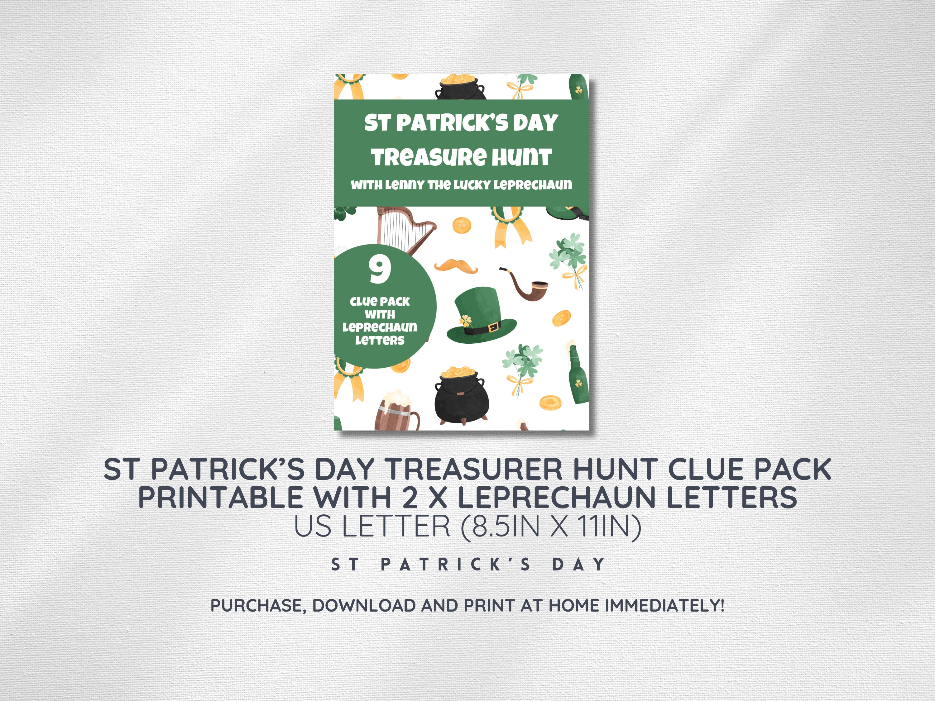 Treasure Hunt Printable for St Patrick's Day, Leprechaun Letter for ...