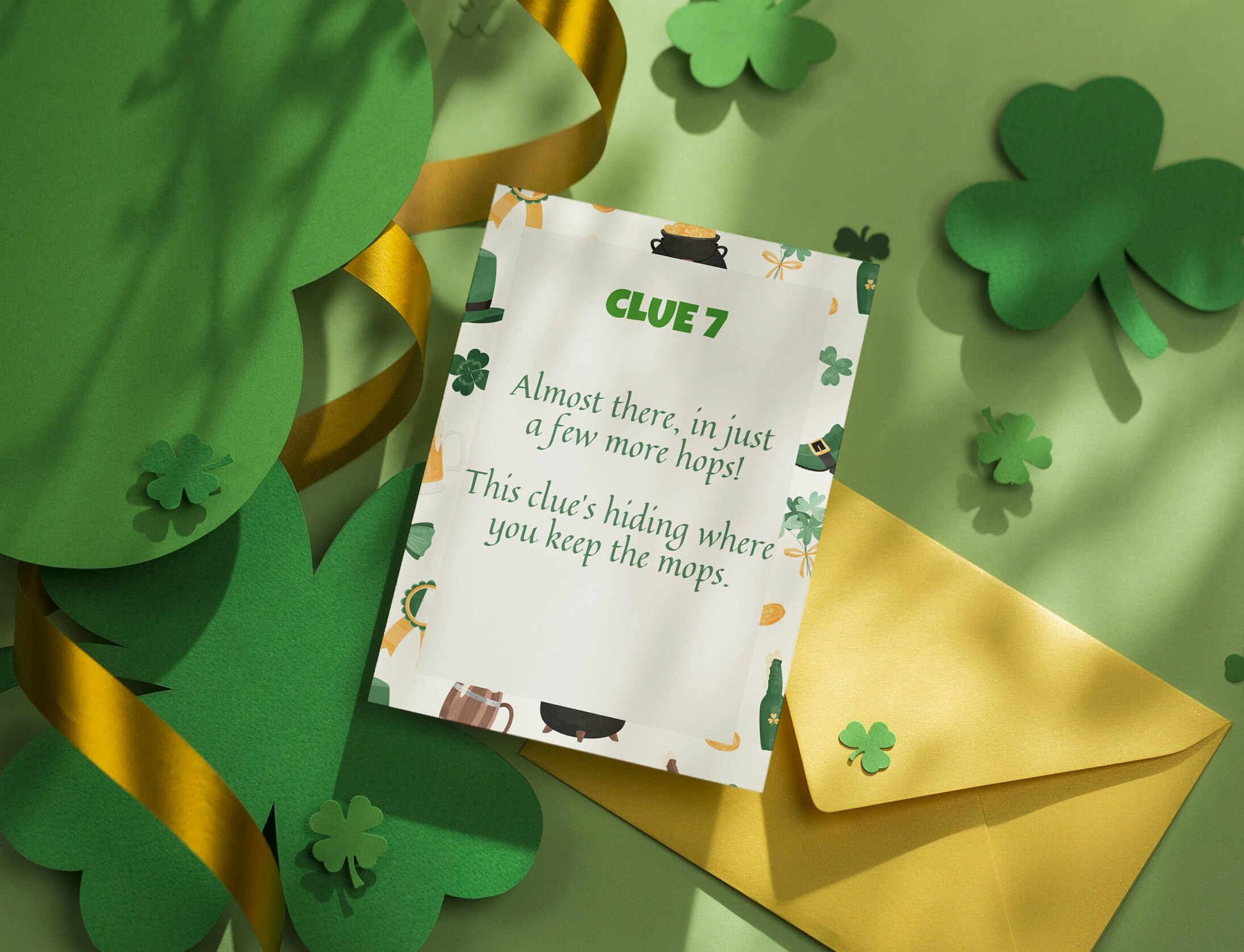 Treasure Hunt Printable for St Patrick's Day, Leprechaun Letter for ...