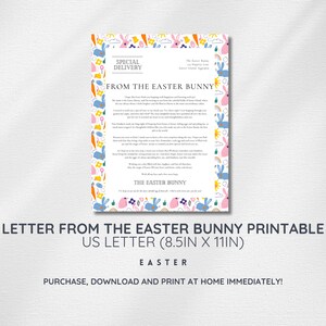 Easter Printable From Easter Bunny, Easter Game for Kids for Easter Egg ...