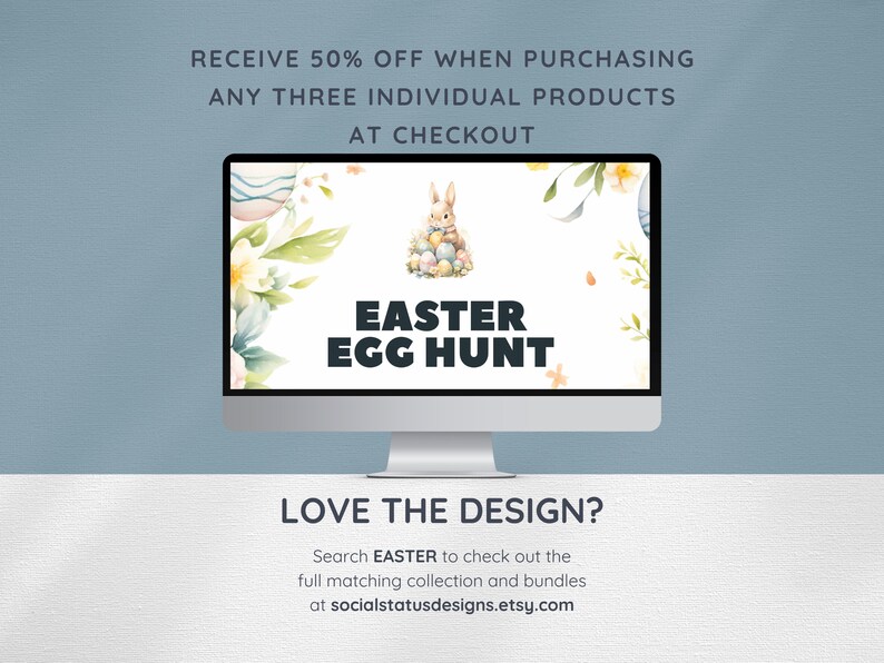 Easter Decor Table Sign Template, Easter Egg Hunt Party Games ...