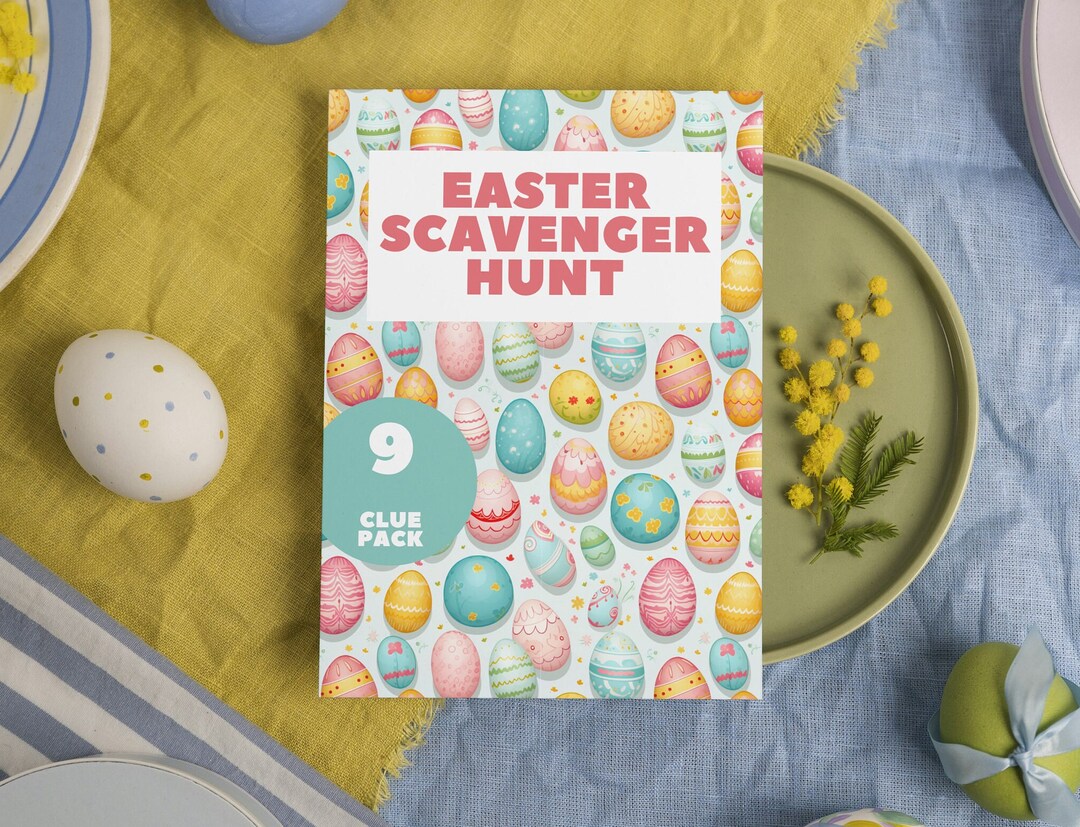 Easter Egg Hunt for Kids Printable, Easter Scavenger Hunt Party Game ...