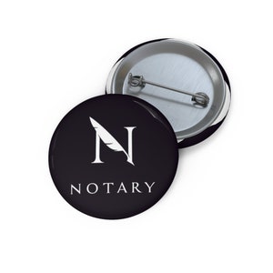 Black Notary Public, Notary Custom Pin Buttons 1.25" to 3" - Etsy