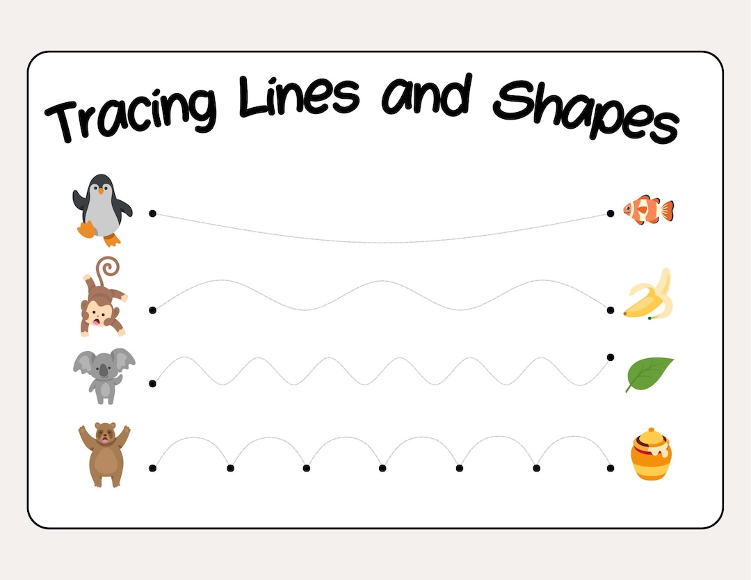 Dotted Line & Shape Tracing Worksheets | Pencil Control Practice | 30 ...