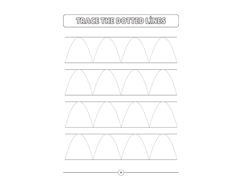 Dotted Line & Shape Tracing Worksheets | Pencil Control Practice | 30 ...