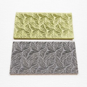 Leaf Pattern Texture Mat for Polymer Clay, Tropical Leaves Flexible ...
