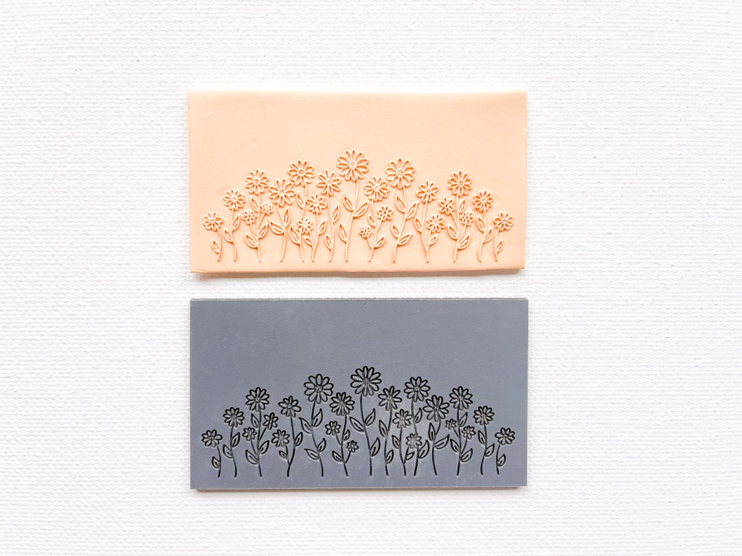 Daisy Field Texture Mat, Embossing Texture Mat for Polymer Clay, Flower ...